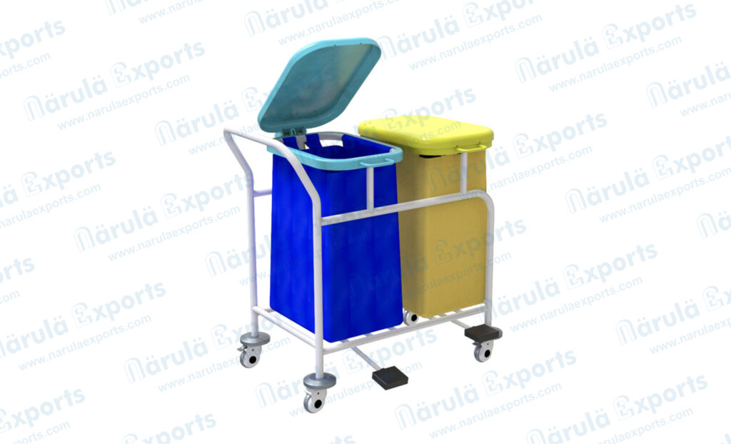 Waste Collecting Trolley Manufacturer | Model No. 50-6002 - Narula Exports