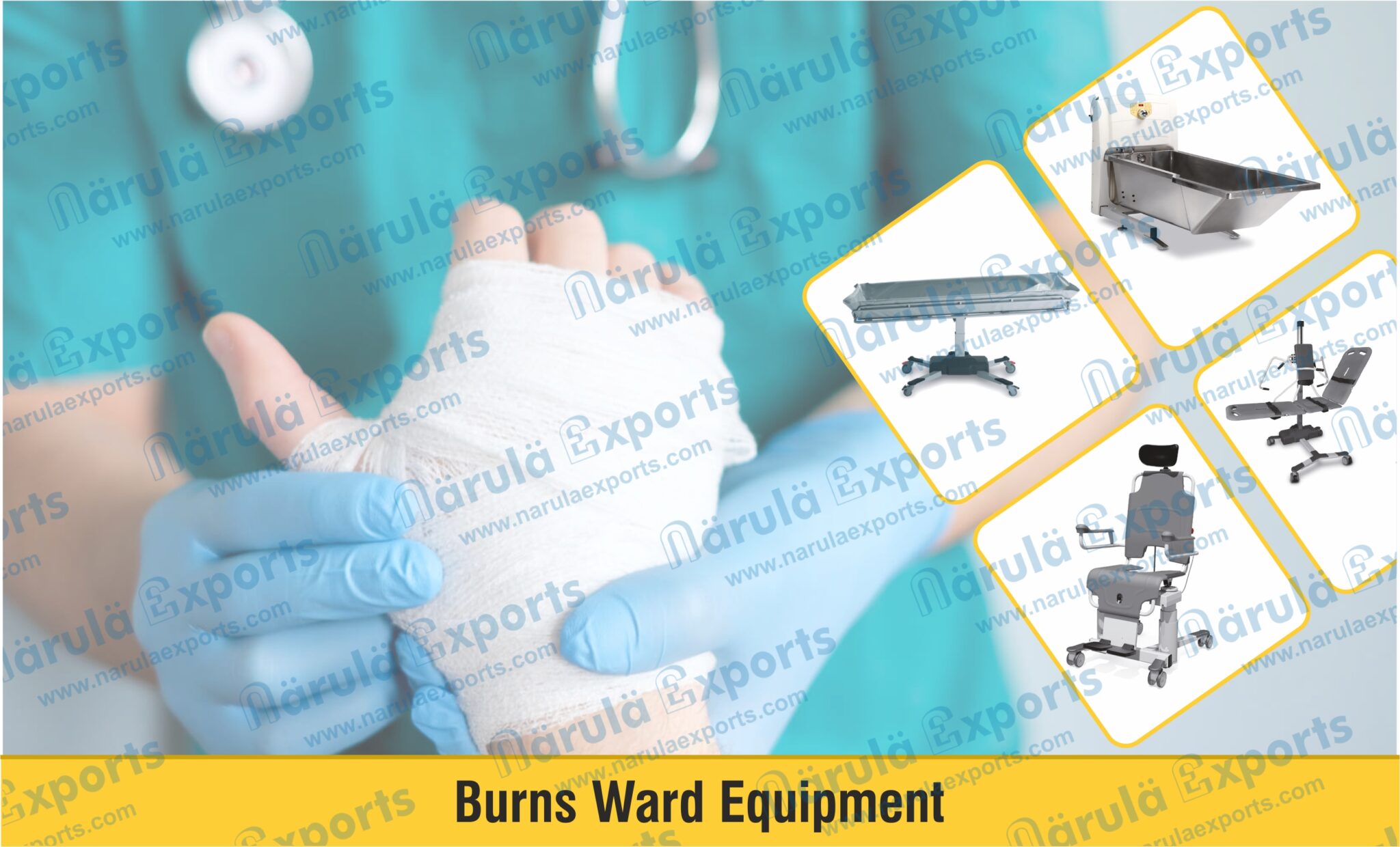 Burns Ward Equipment Manufacturer, Supplier- Narula Exports