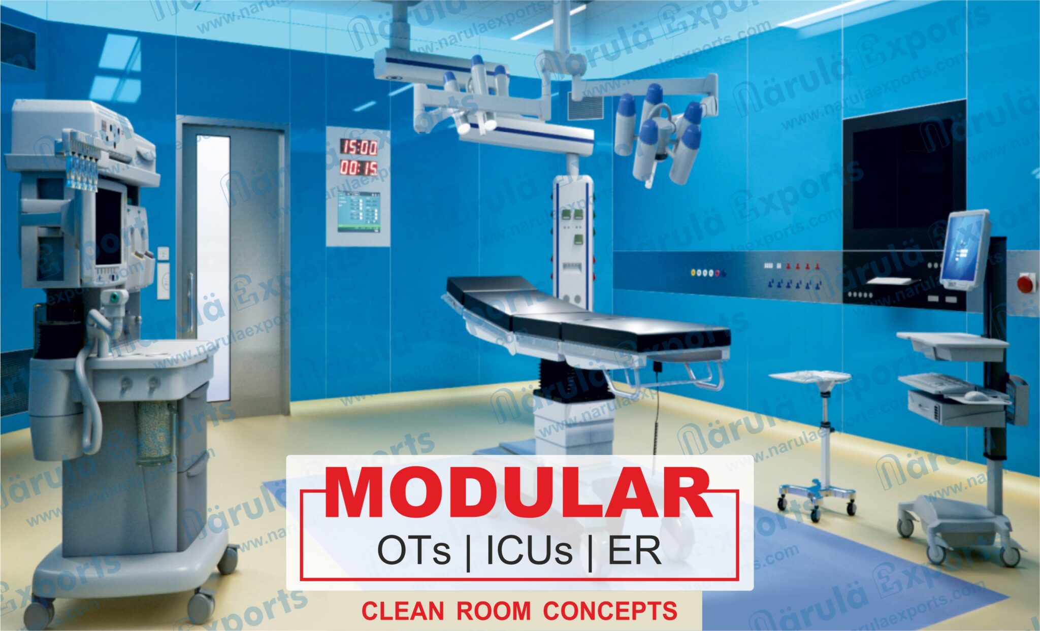 Modular OT/ICU/Emergency Room/OT Integration (MOT) -Narula Exports